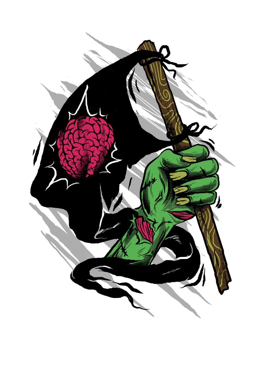 'brain flag' Poster by spoilerinc artworks | Displate