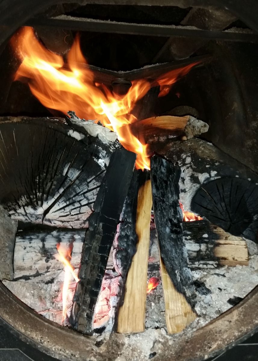 'Firewood' Poster, picture, metal print, paint by Marinela Feier | Displate