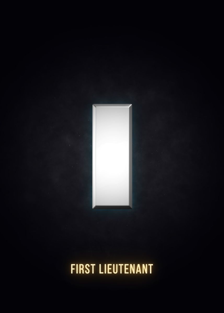 'First Lieutenant - Militar' Poster, picture, metal print, paint by ...