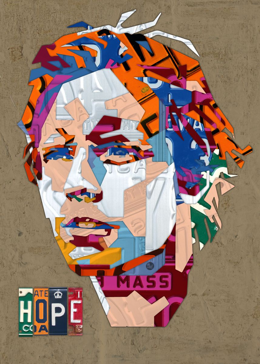 'Luke HOPE Portrait in License Plates' Poster by Design Turnpike | Displate