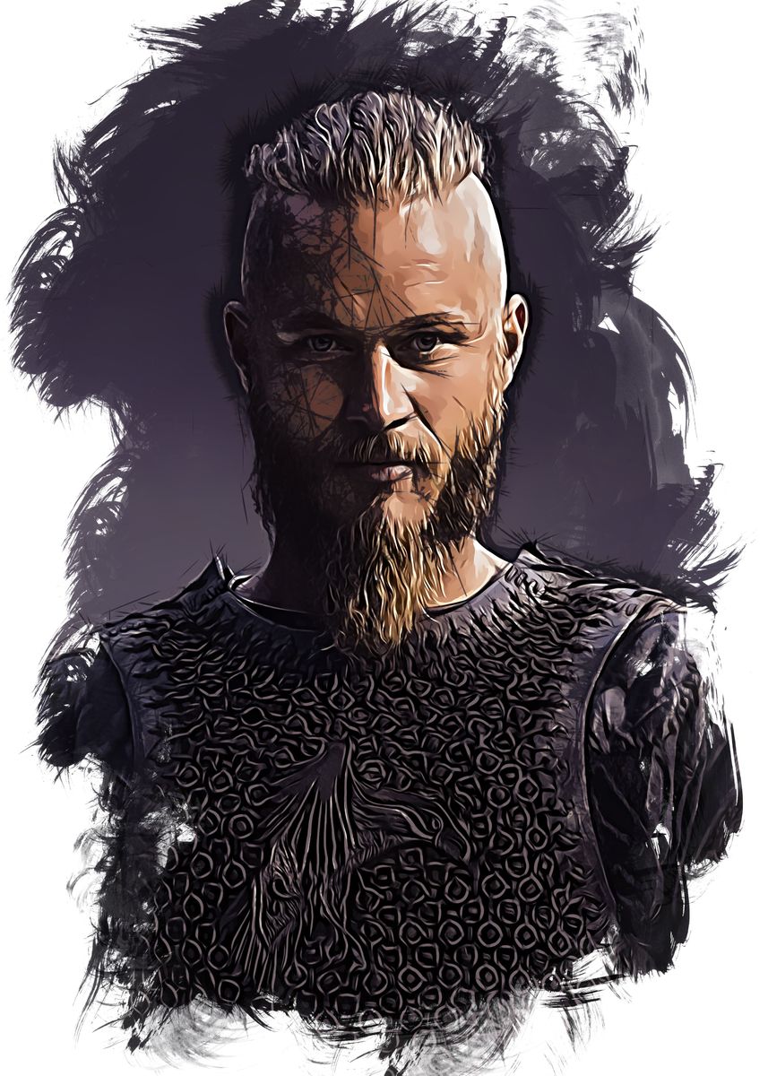 'Ragnar - sketch' Poster, picture, metal print, paint by Apo | Displate