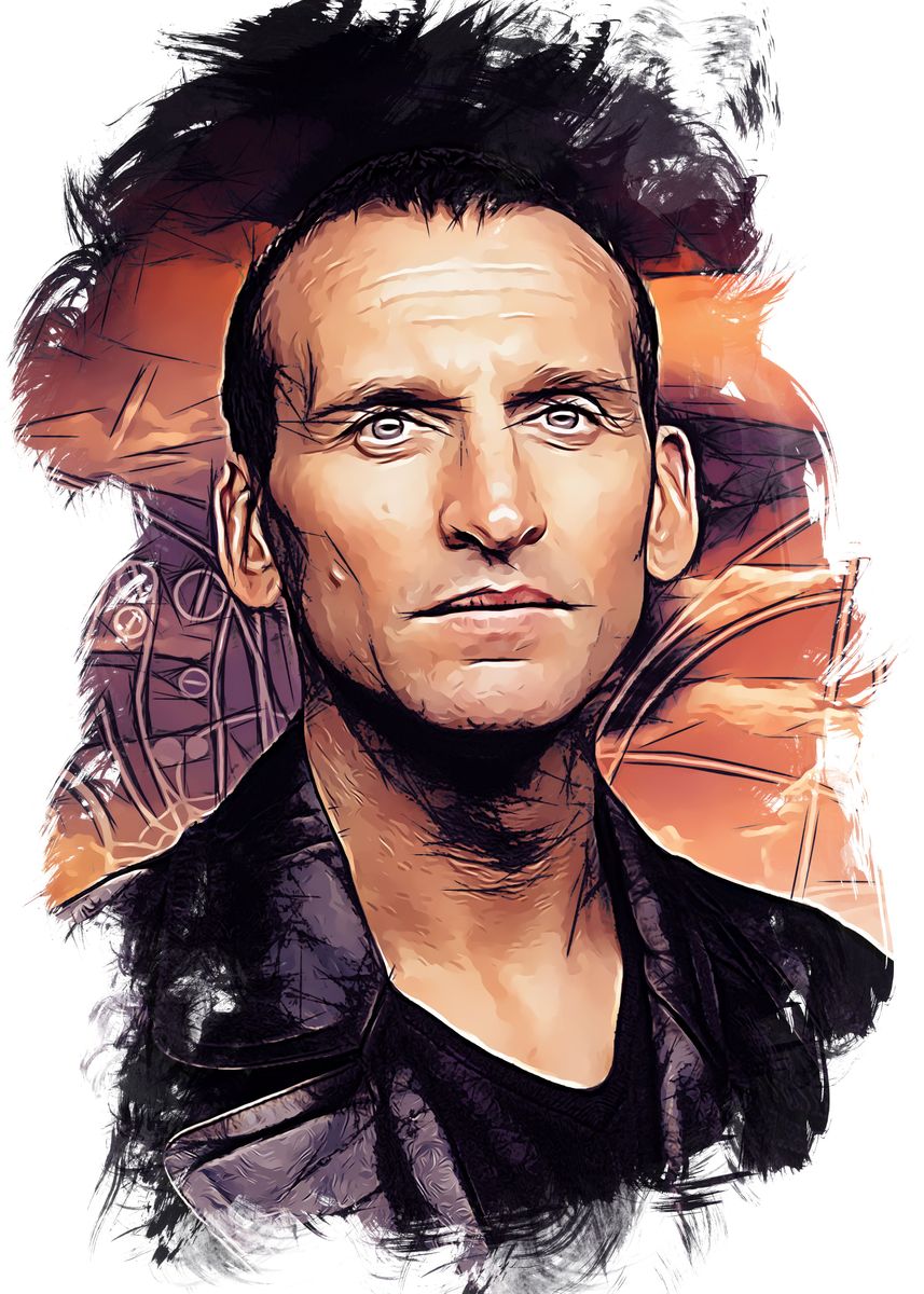 '9th doctor - sketch' Poster, picture, metal print, paint by Apo | Displate