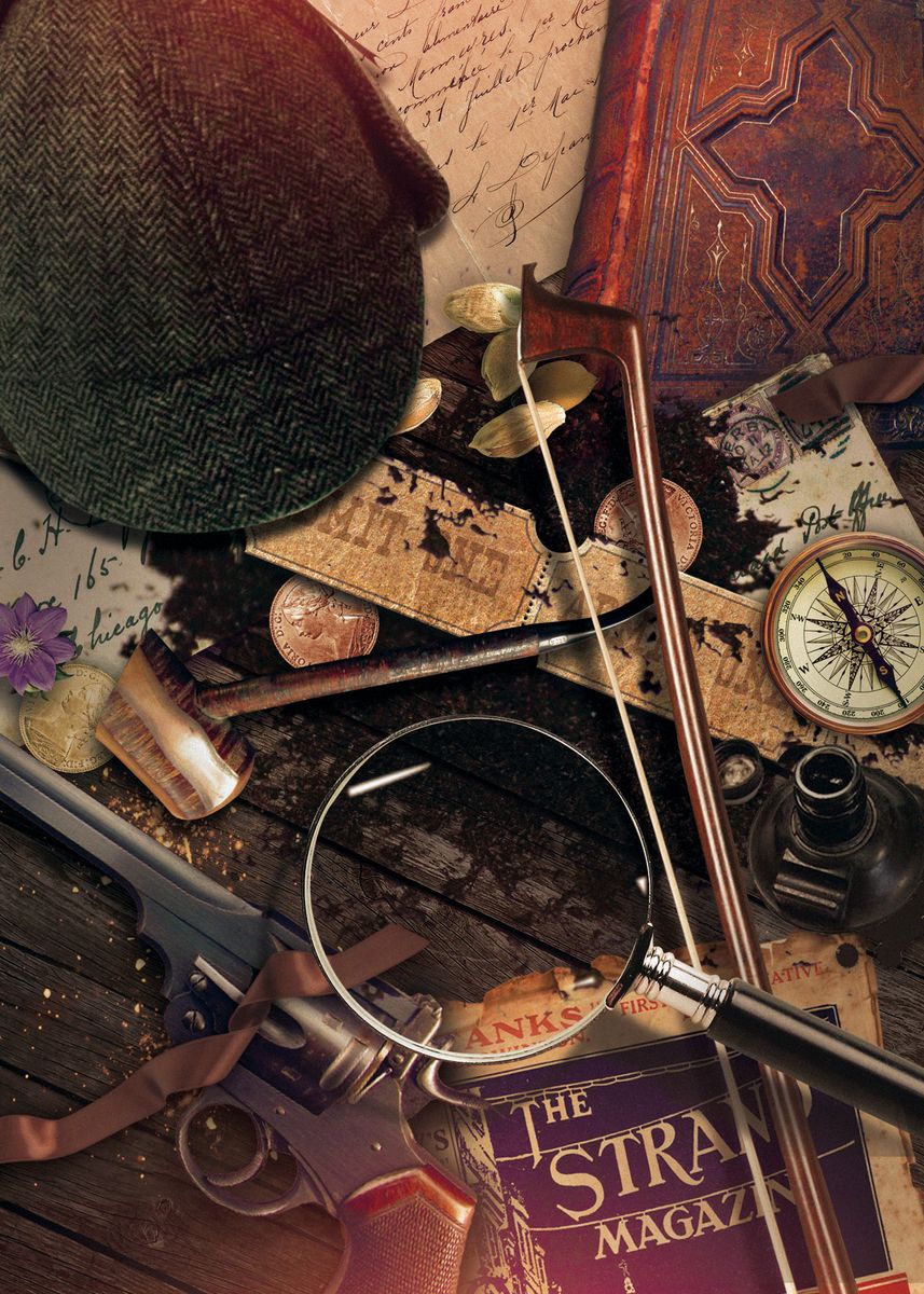 'Sherlock Holmes' Table ' Poster, picture, metal print, paint by Mr ...