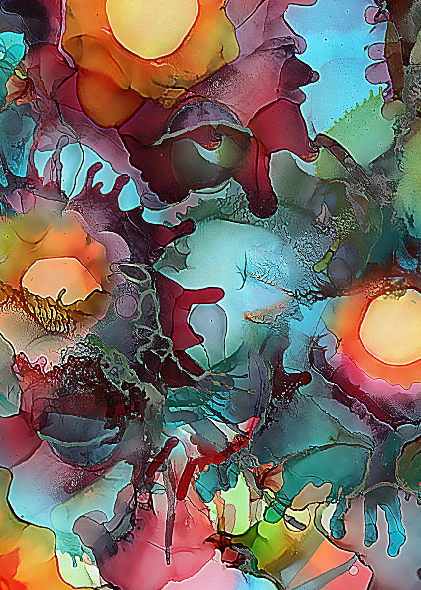 'Color Splash' Poster, picture, metal print, paint by Klara Acel | Displate