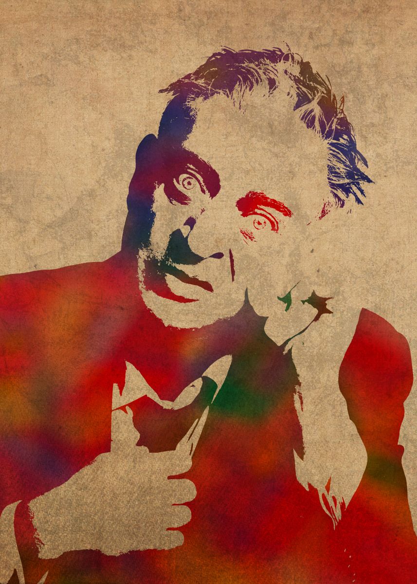 'Rodney Dangerfield Comedian Watercolor Portrait' Poster, picture ...