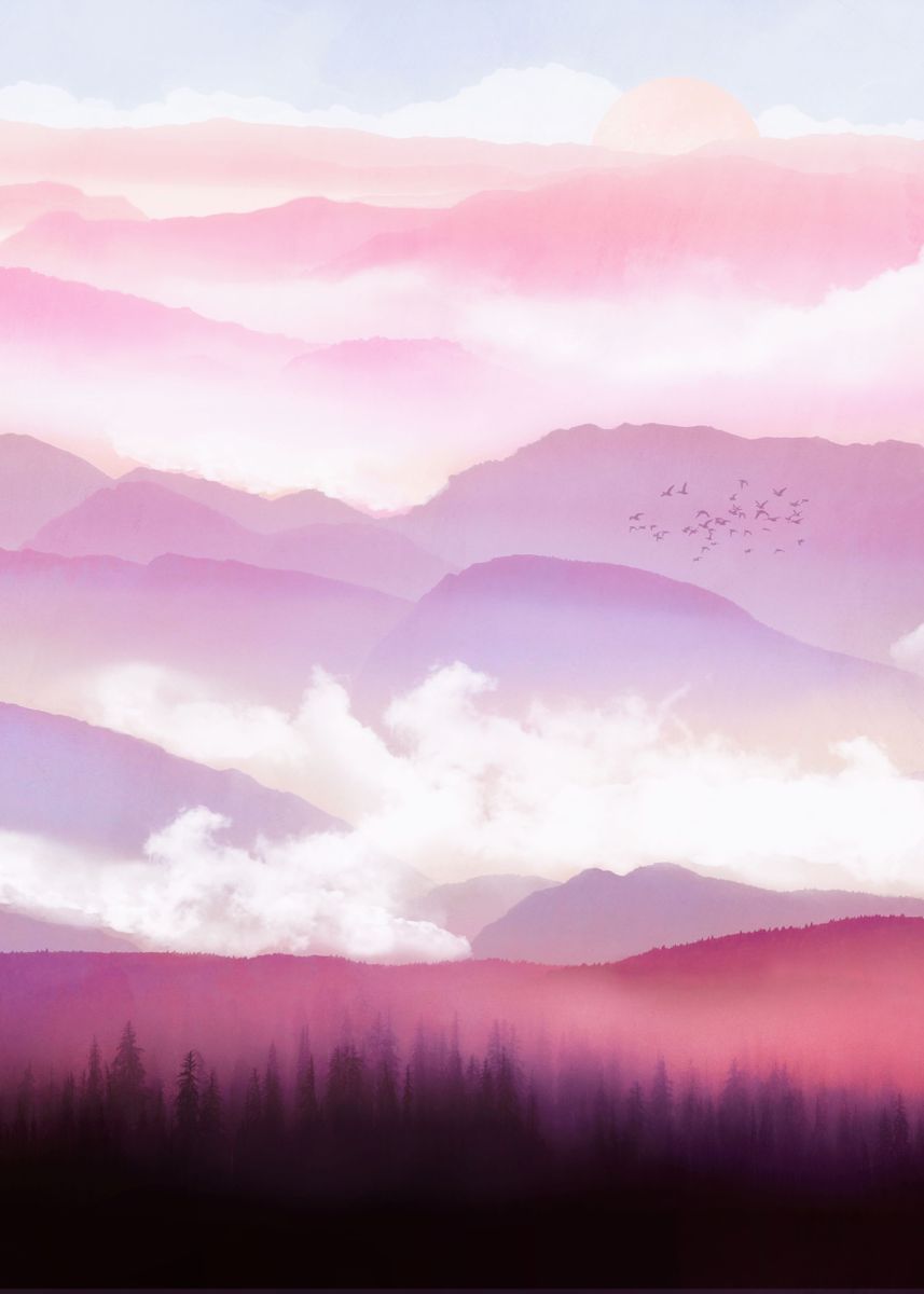 'Candy Floss Mist' Poster, picture, metal print, paint by SpaceFrog ...