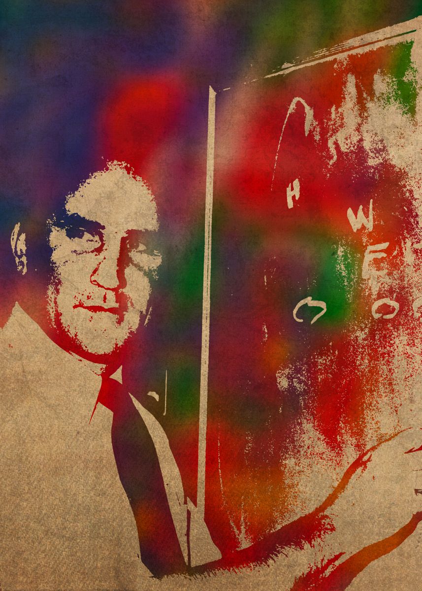 'Coach Don Shula Watercolor Portrait' Poster by Design Turnpike | Displate