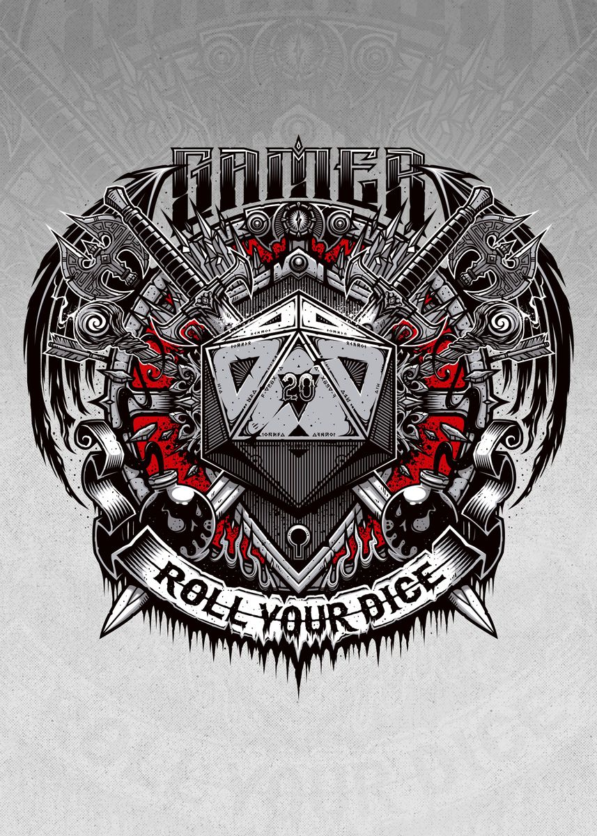 'Roll your Dice' Poster, picture, metal print, paint by StudioM6 ...