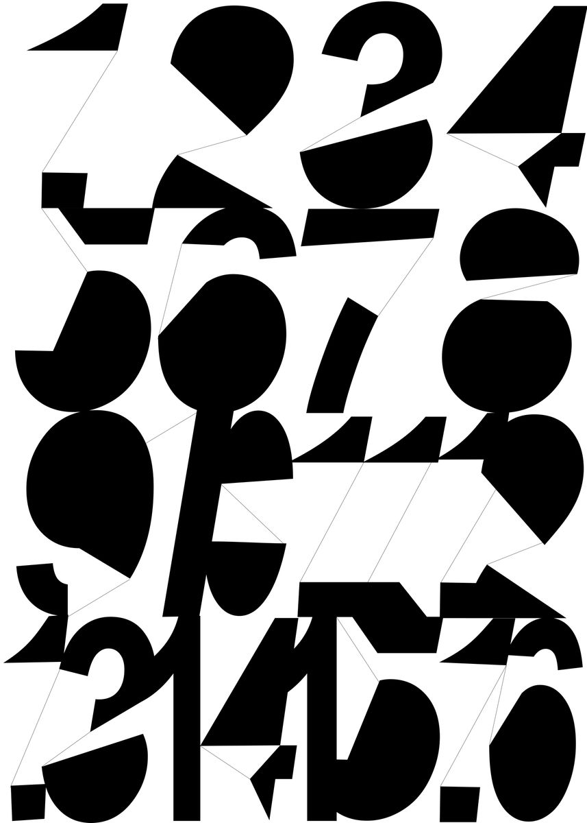 '1234 ' Poster, picture, metal print, paint by mXk Designs | Displate