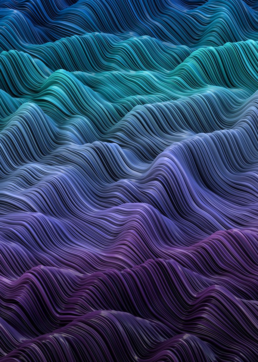 'Abstract Sea' Poster, picture, metal print, paint by Josh Lapham ...