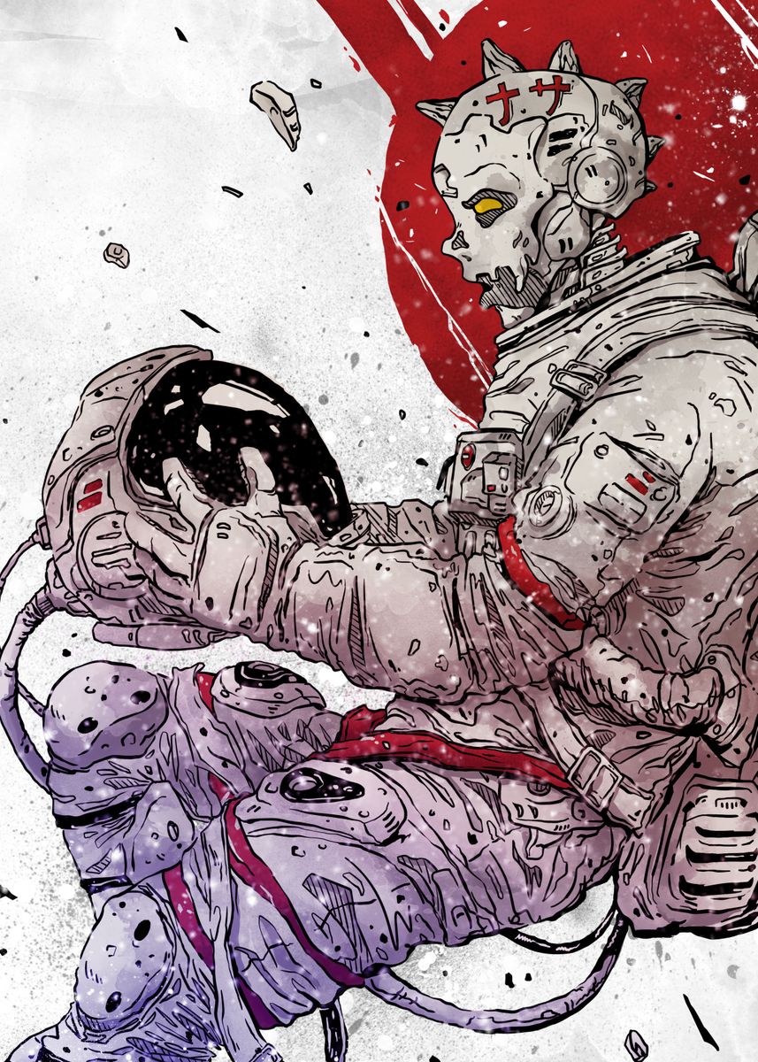 'Lost in Galaxy' Poster, picture, metal print, paint by Eko Nugroho ...