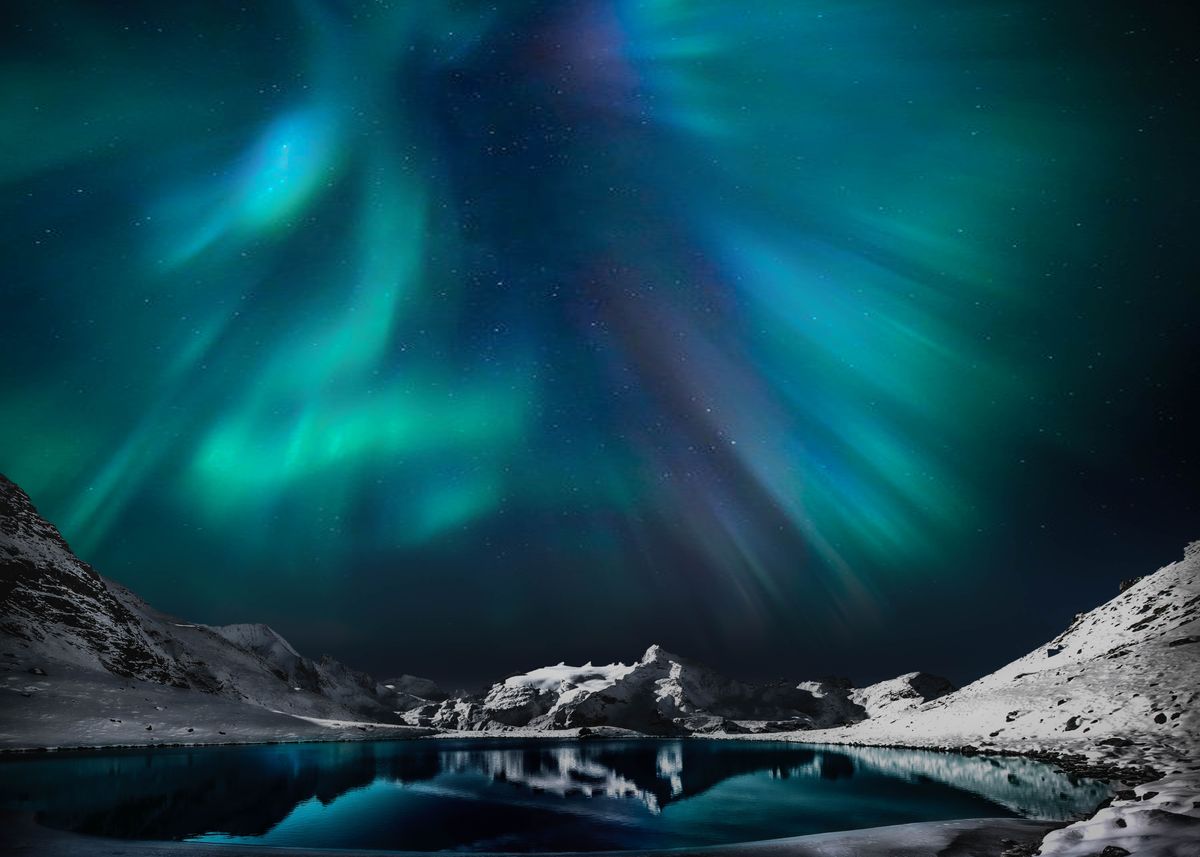 'Aurora Borealis In The Win' Poster by Okan Byrm | Displate