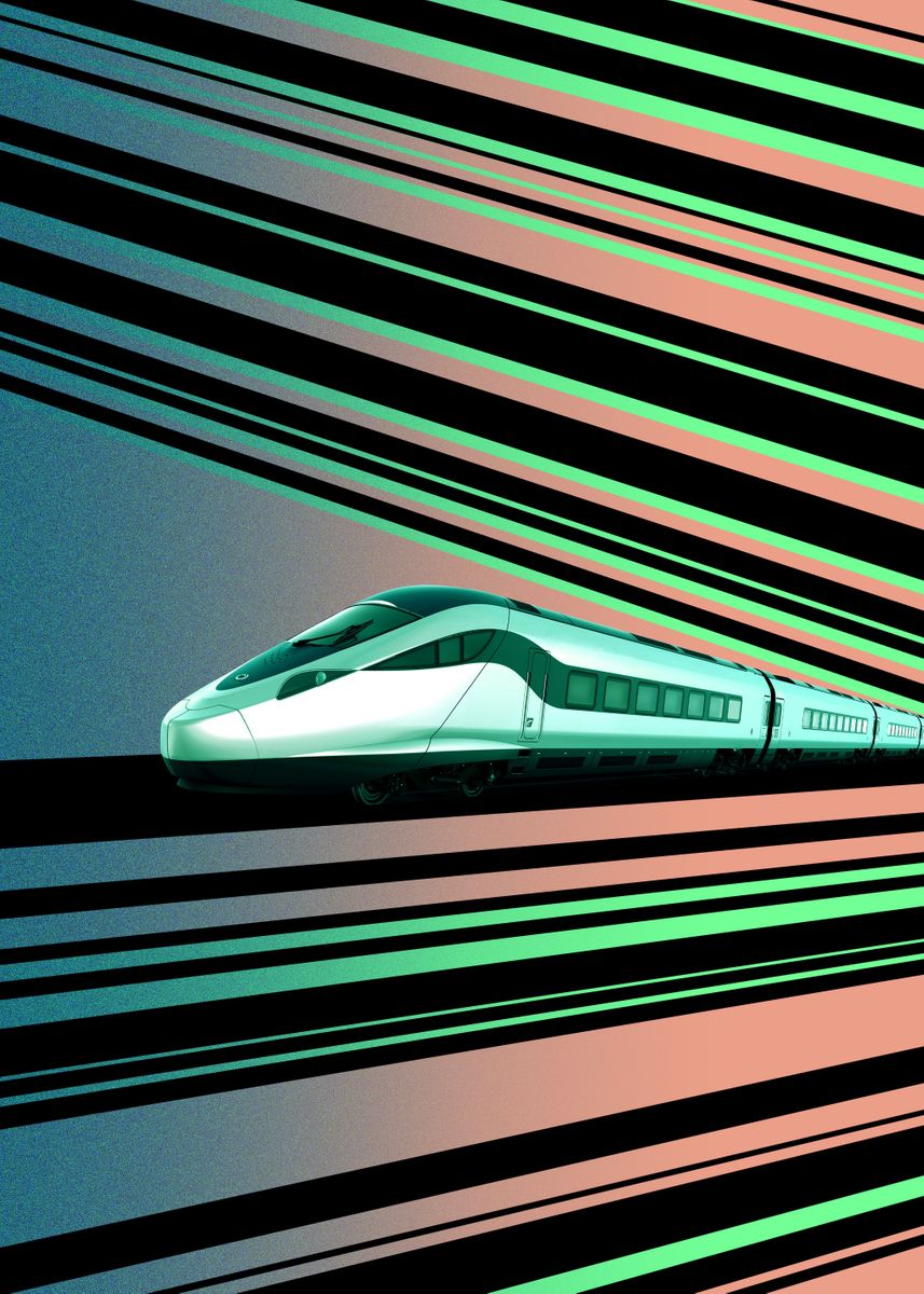 'TGV' Poster, picture, metal print, paint by Mr Jackpots | Displate