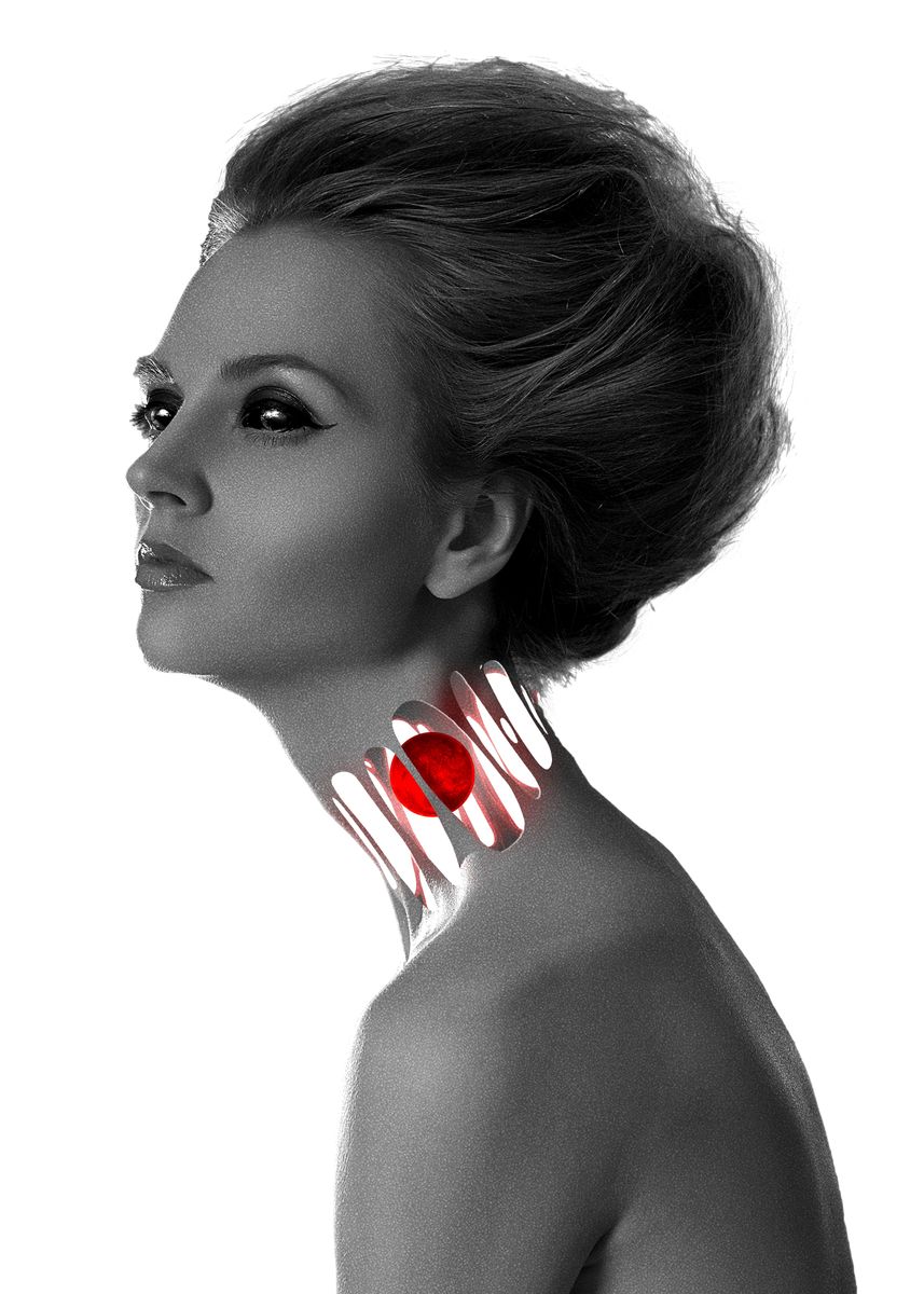 'Crimson Lady Form 1' Poster by Barrett Biggers | Displate
