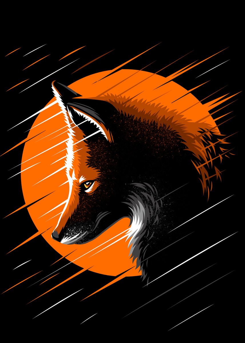 'Rising Fox' Poster by Alberto Perez | Displate