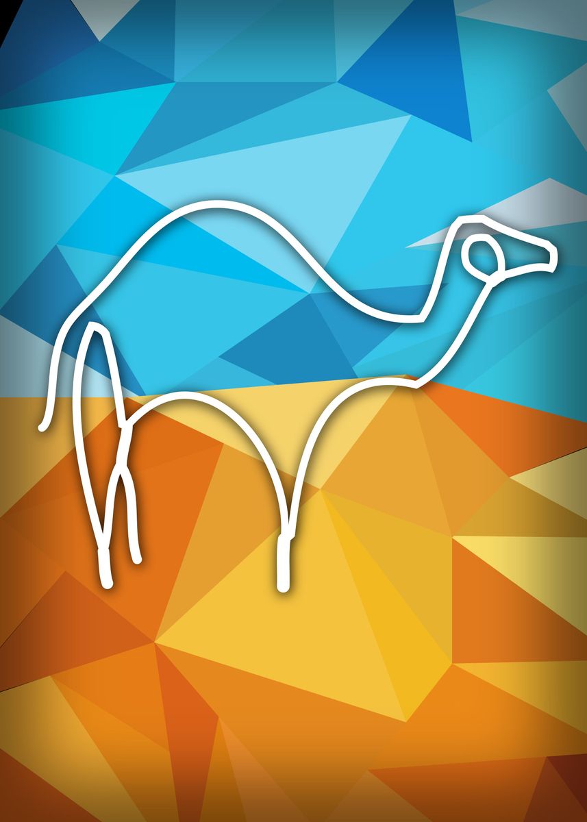 'One-Line Camel' Poster by TheToast61 | Displate