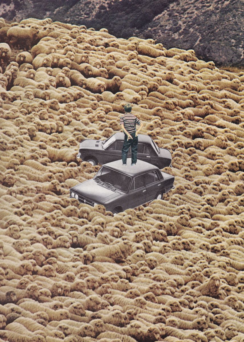 'Traffic Jam [collage]' Poster, picture, metal print, paint by Lerson ...