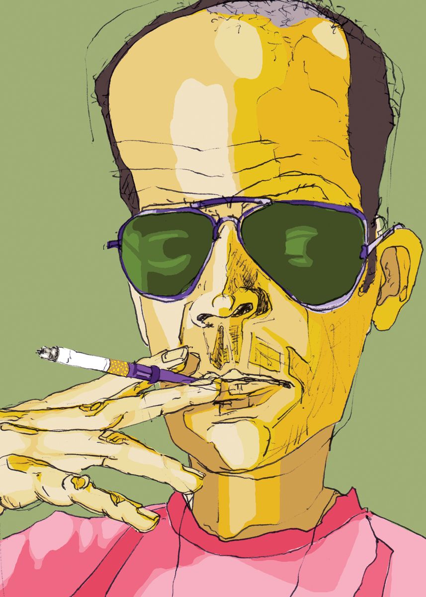 'Hunter S Thompson' Poster, picture, metal print, paint by Sean McMahon ...