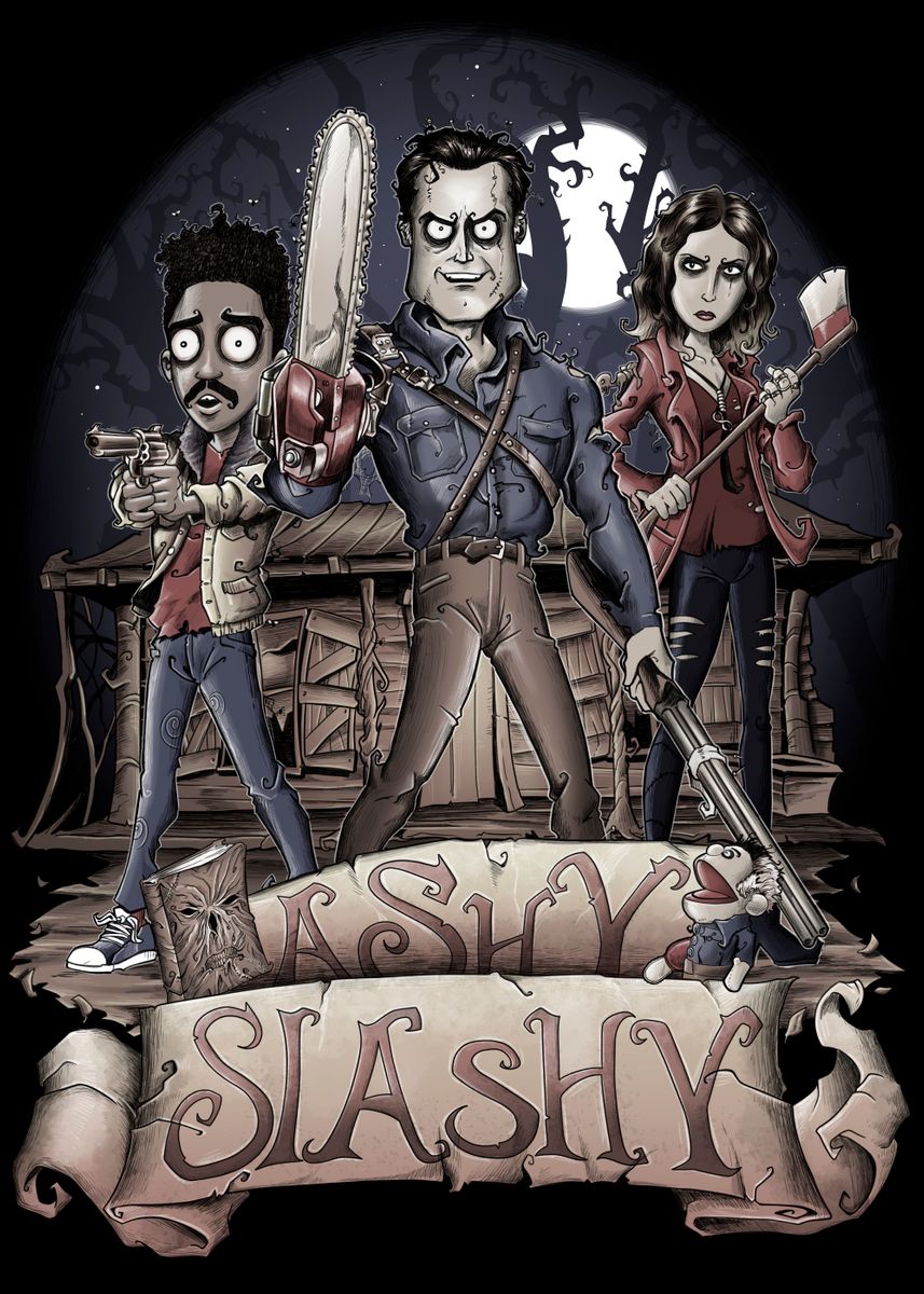 'Ashy Slashy' Poster, picture, metal print, paint by Saqman | Displate