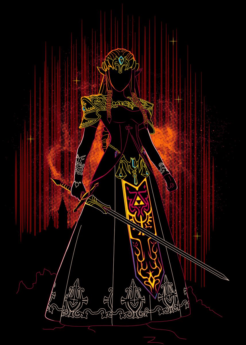 'Shadow of the Princess' Poster, picture, metal print, paint by Donnie ...