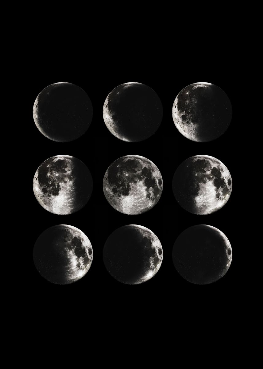 'moon shape' Poster, picture, metal print, paint by kiryadi kiryadi ...