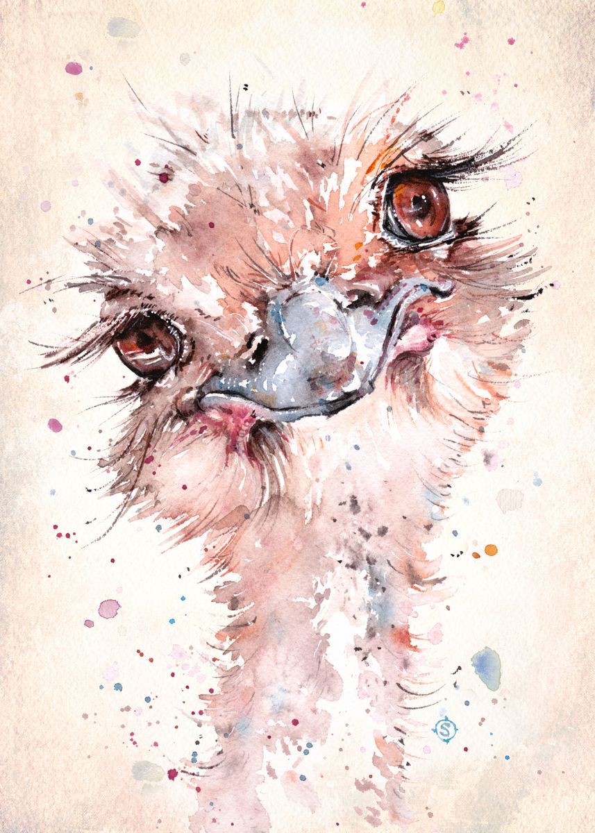 'Who Me? (Emu)' Poster by Sillier Than Sally | Displate