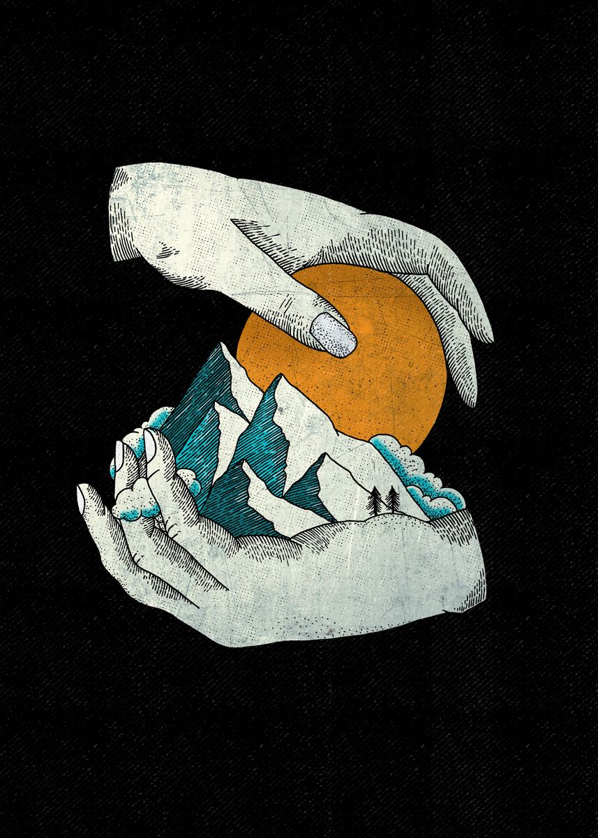 'hand nature' Poster, picture, metal print, paint by kiryadi kiryadi ...