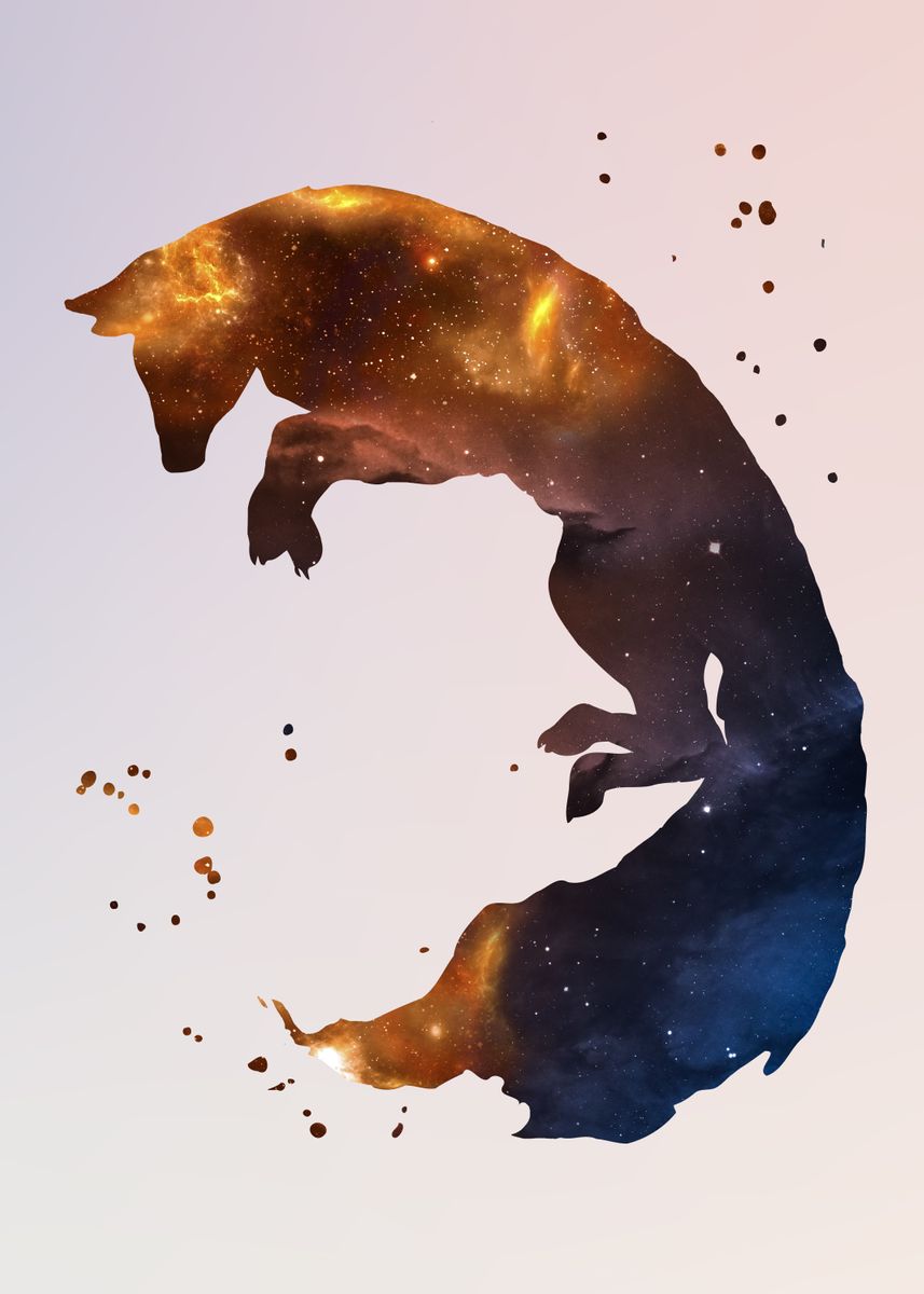 'Firefox Nebula' Poster, picture, metal print, paint by Alexandra A ...