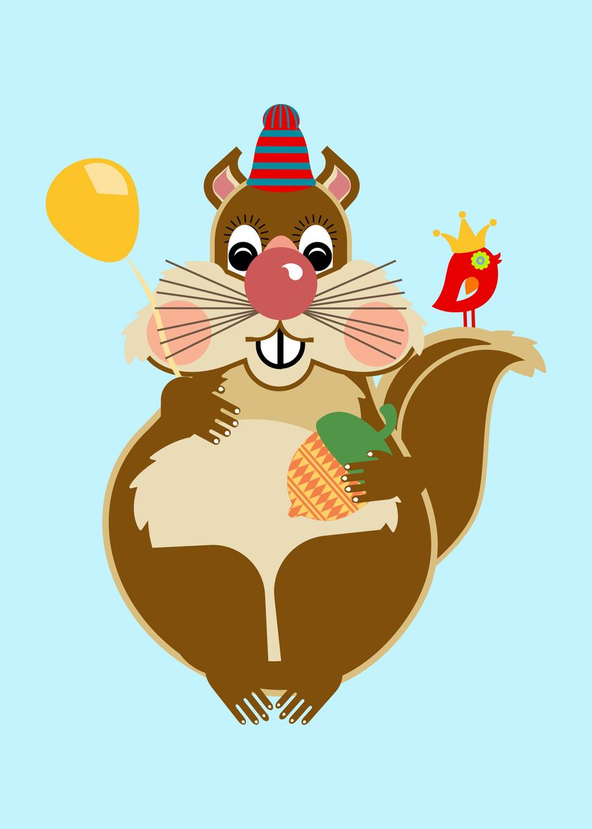 'Mr. Squirrel' Poster by Heaven Seven | Displate