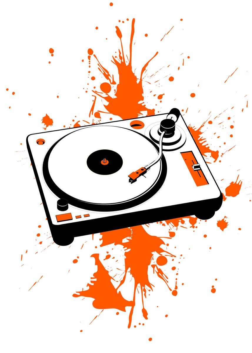 'DJ DECKS' Poster, picture, metal print, paint by Nicram K | Displate