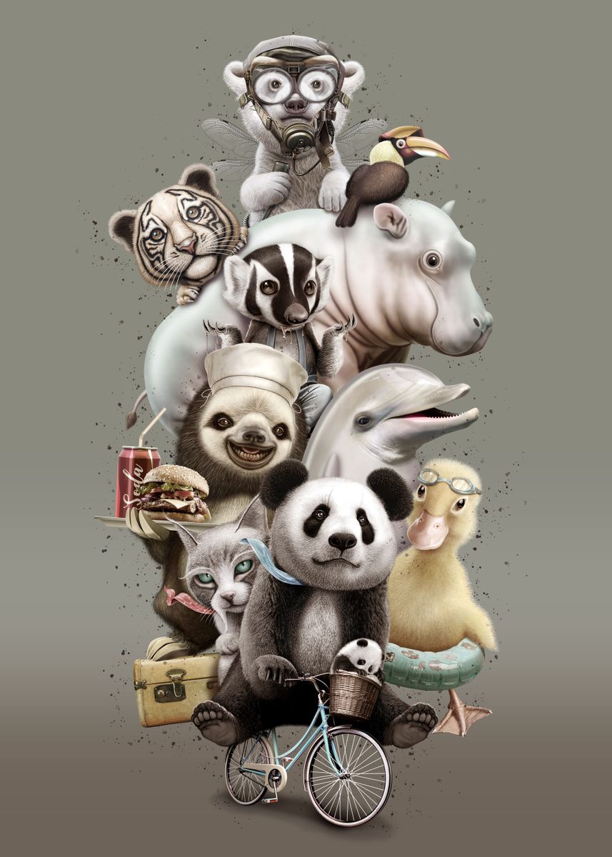 'ZOO ESCAPE' Poster by Adam Lawless | Displate