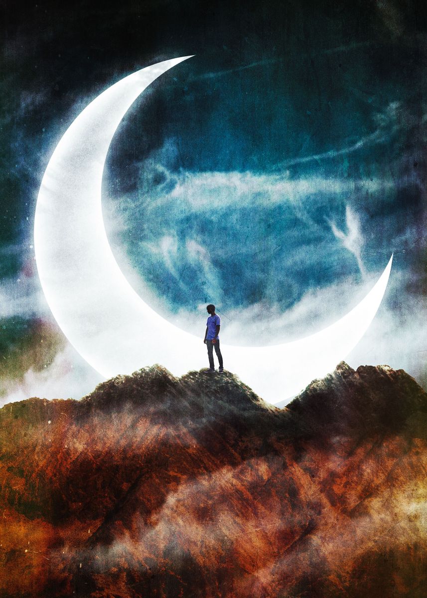 'Crescent' Poster, picture, metal print, paint by seam less | Displate