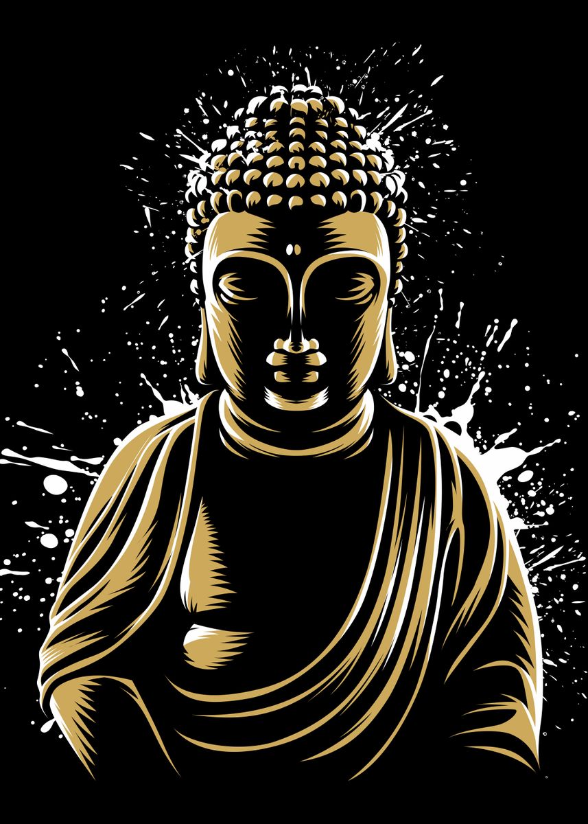 'Gold Buda' Poster by Alberto Perez | Displate