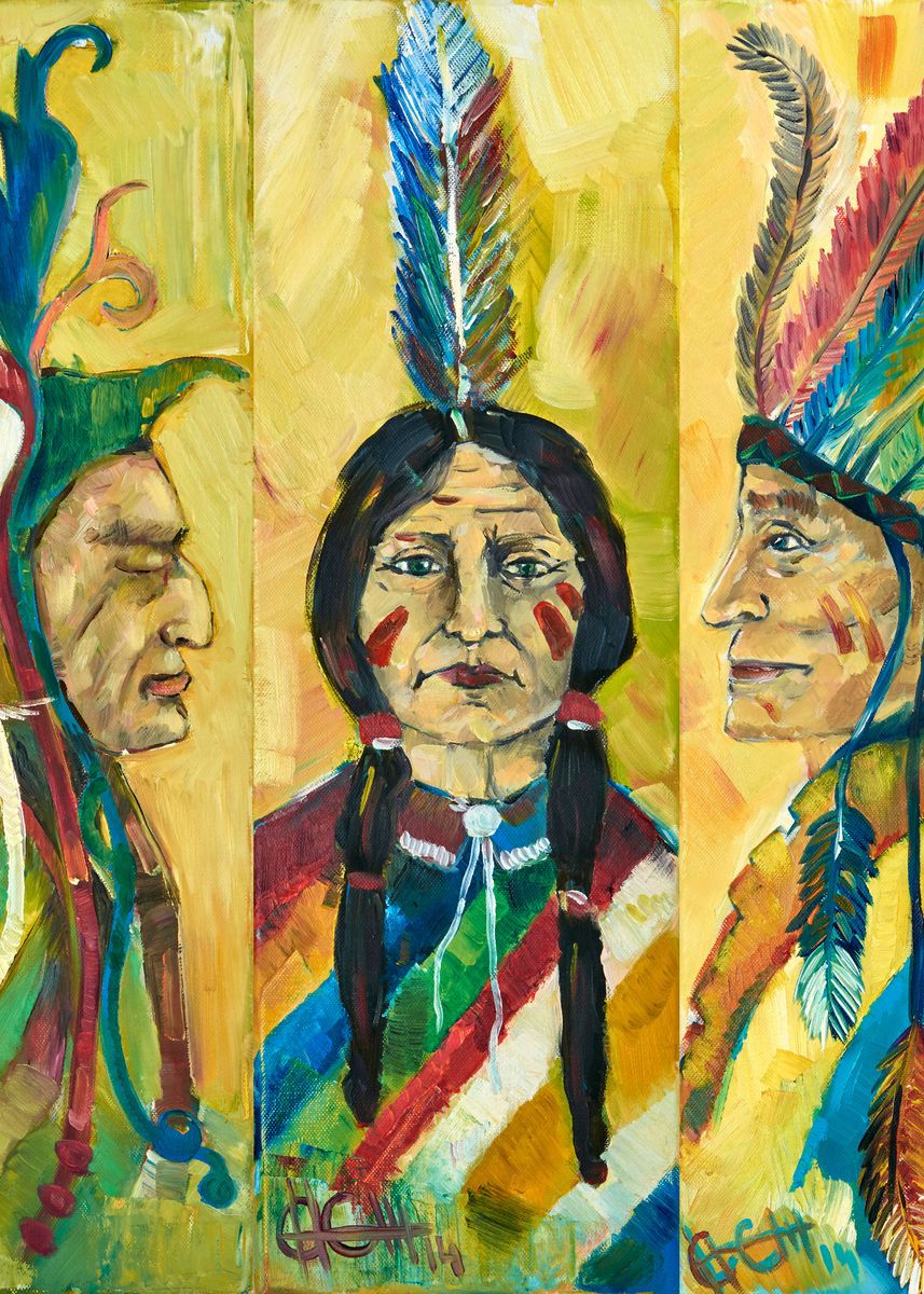 'TRIBE' Poster, picture, metal print, paint by Snezhanka Zheleva | Displate