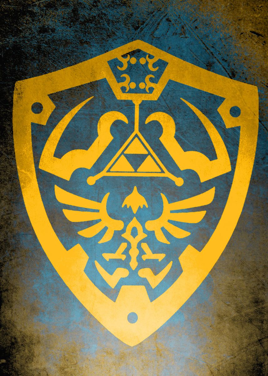 'Zelda Shield XIV' Poster, picture, metal print, paint by Scar Design ...