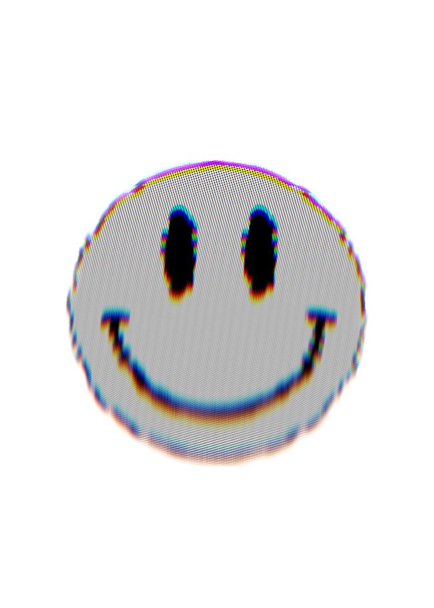 'Glitch Smile' Poster, picture, metal print, paint by Rui Faria | Displate