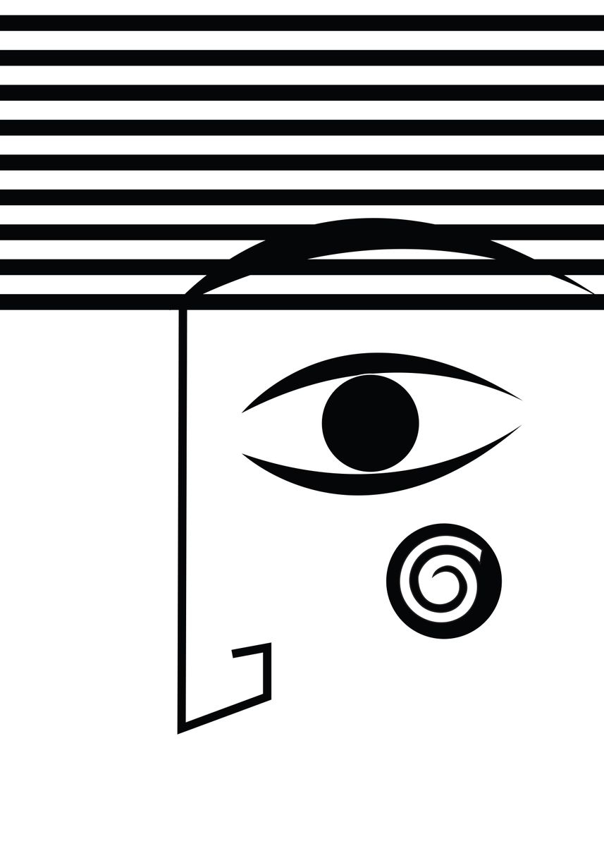 'Line Art' Poster, picture, metal print, paint by Taslima Akter | Displate