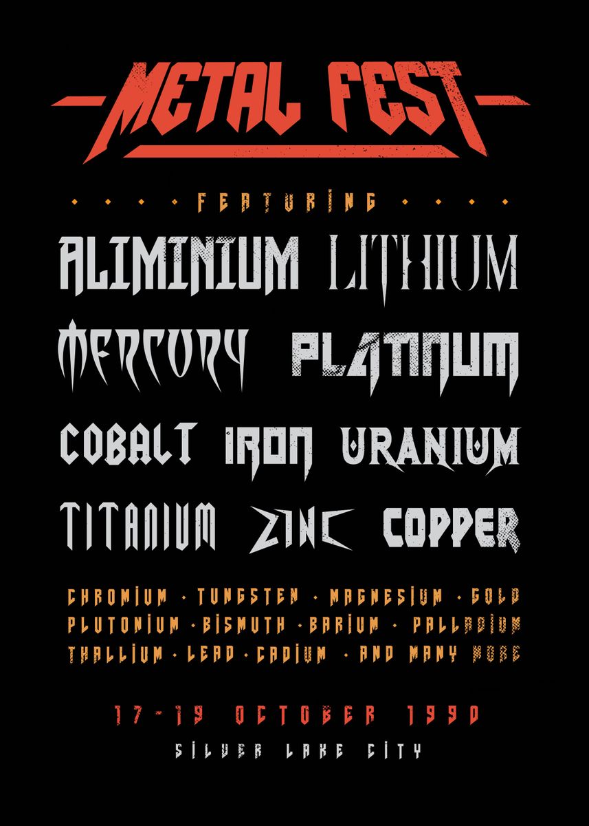 'Metal Fest' Poster, picture, metal print, paint by Grant Shepley ...