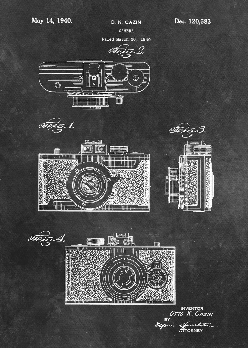 '1940 Cazin Camera' Poster, picture, metal print, paint by Lion Mixart ...