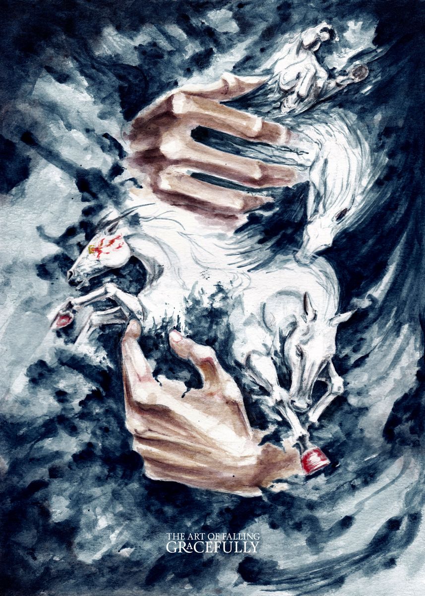 'The Art of Falling Gracefully' Poster, picture, metal print, paint by ...