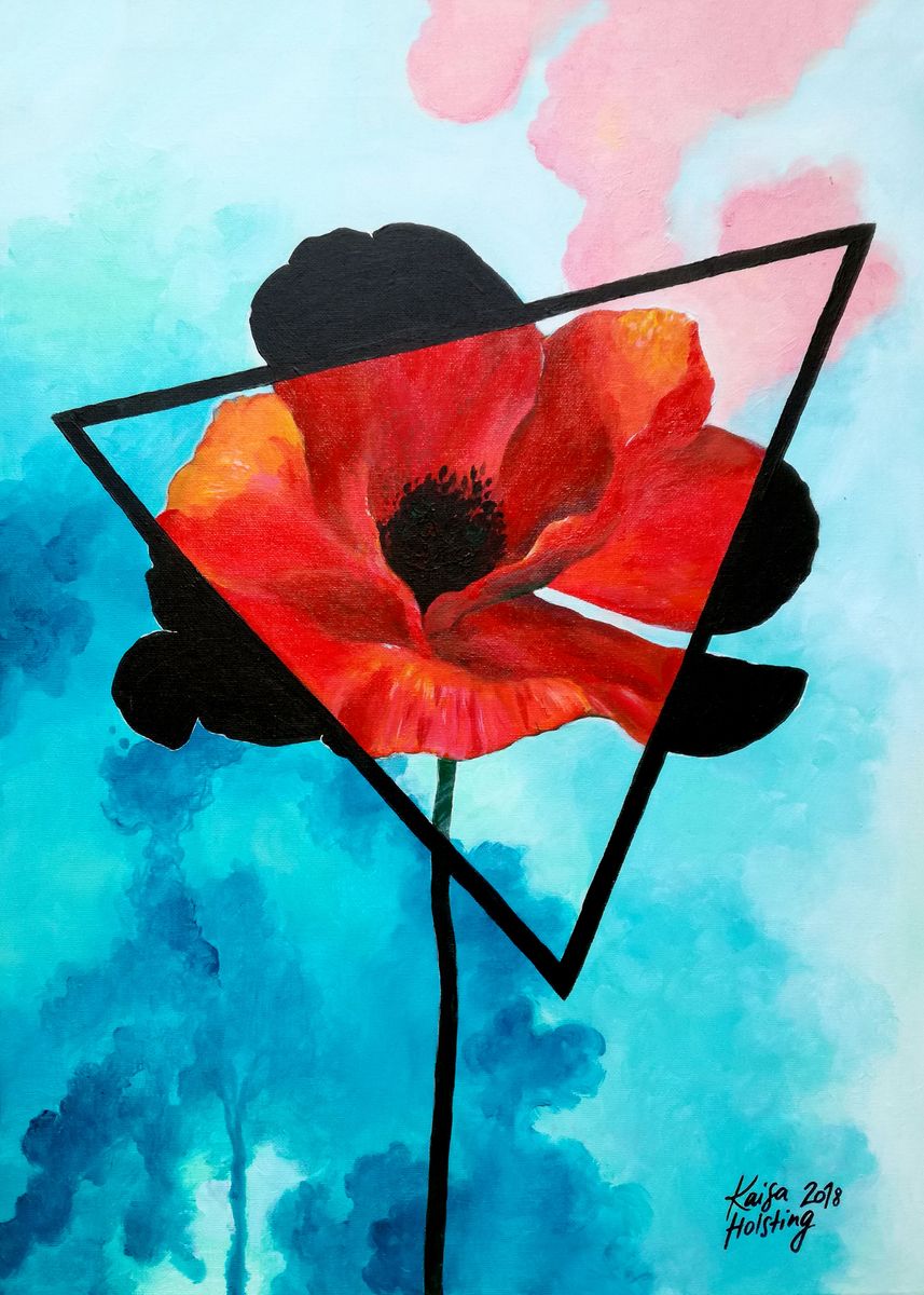 'Poppy Dreams' Poster, picture, metal print, paint by Kaisa Holsting ...