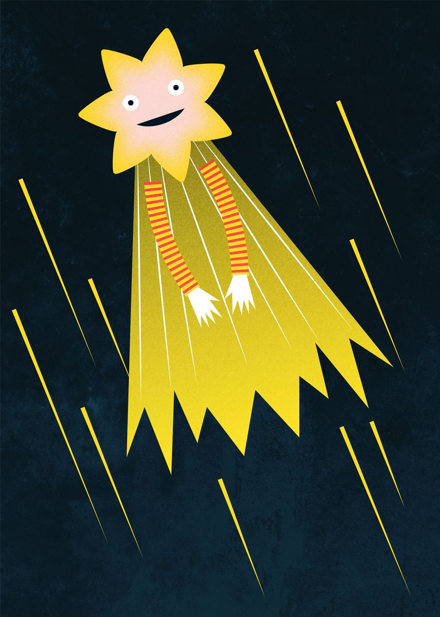 'Happy Comet' Poster by Lotta Hakola | Displate