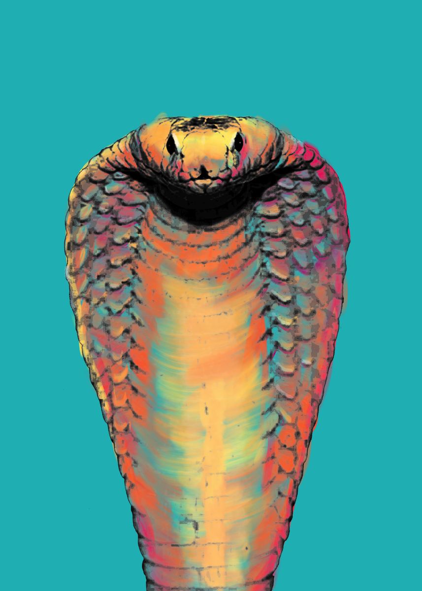 'Snake' Poster, picture, metal print, paint by Arnaldo Pino | Displate