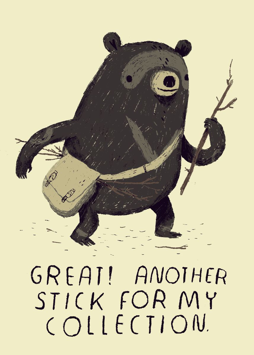 'another stick' Poster, picture, metal print, paint by Louis roskosch ...