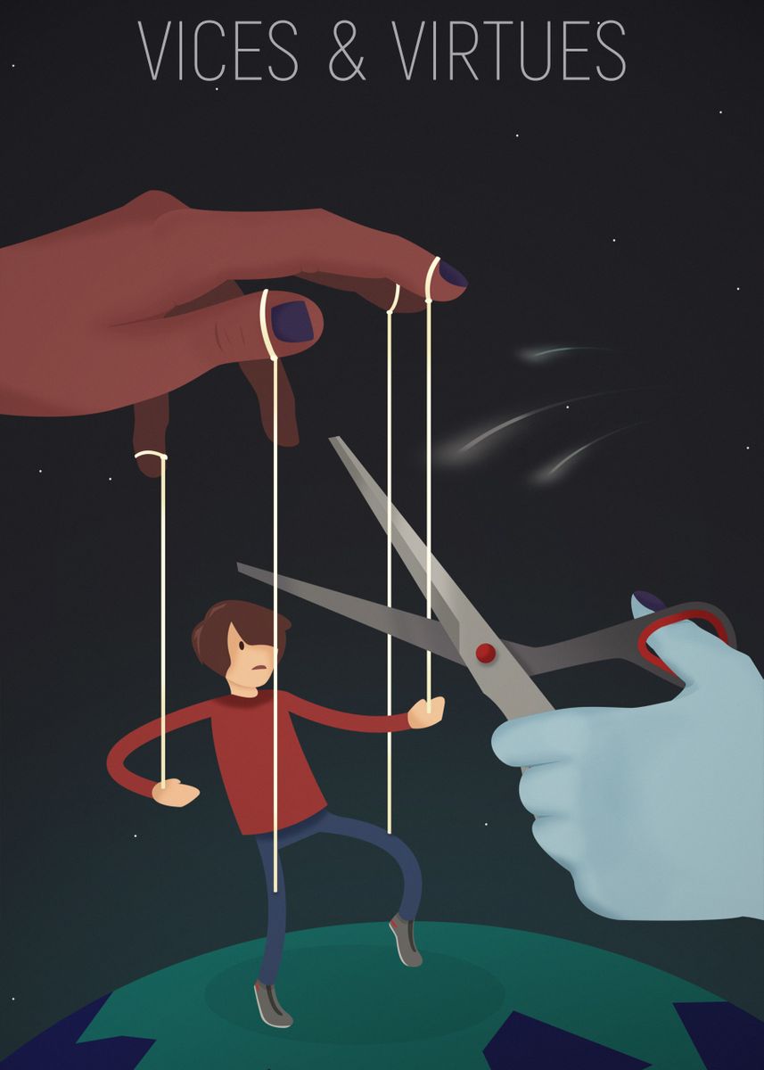 'Vices and Virtues' Poster, picture, metal print, paint by Retrograde ...