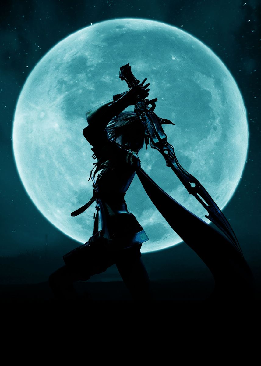 'Blue Moon Lightning ' Poster, picture, metal print, paint by anm diz ...