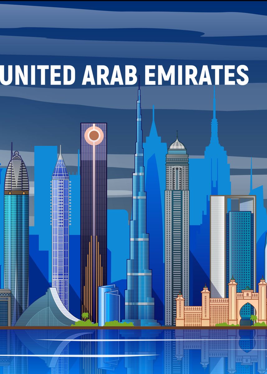 'United Arab Emirates #2' Poster by Gab Fernando | Displate