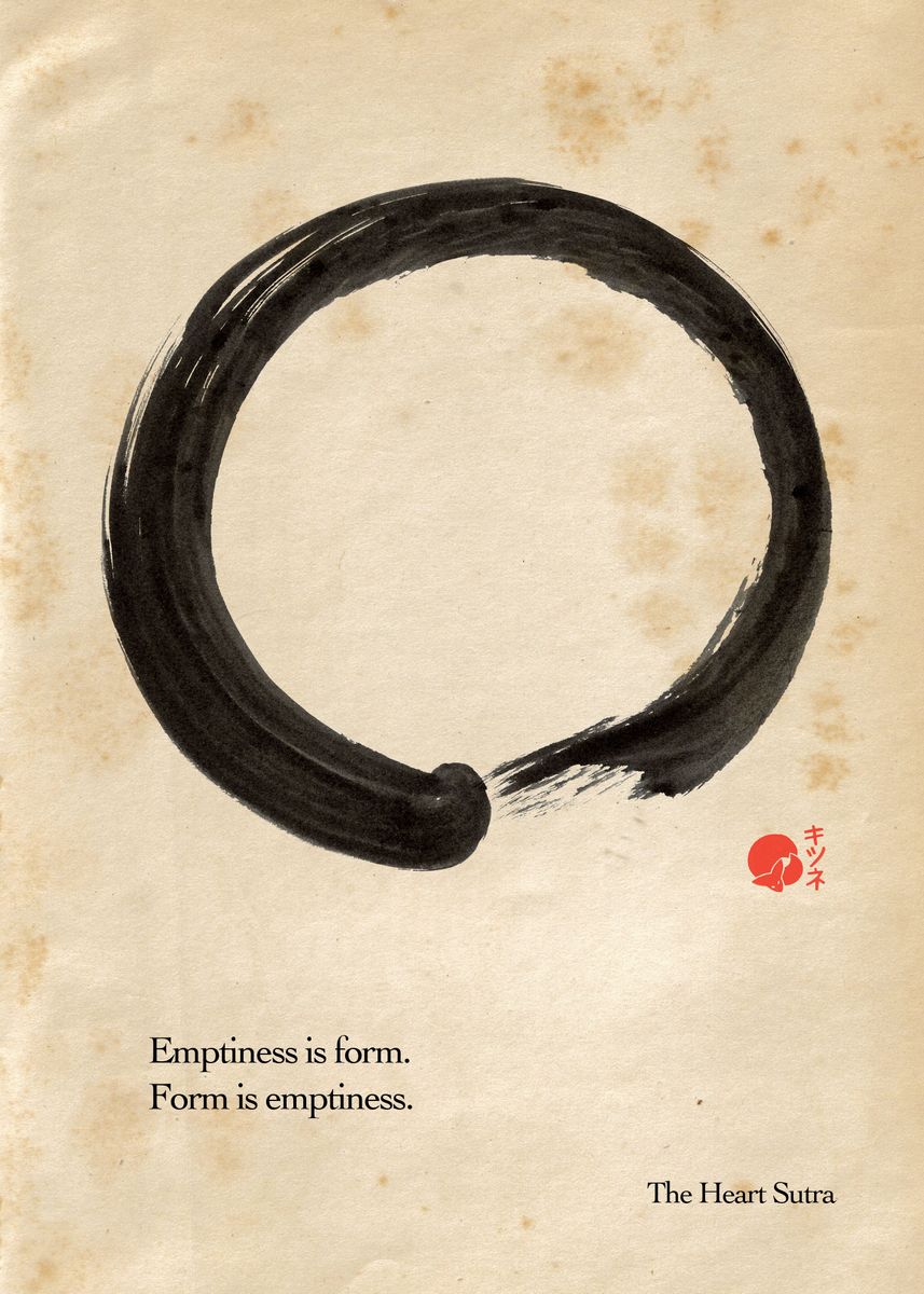 'Emptiness is Form' Poster, picture, metal print, paint by Kitsune ...
