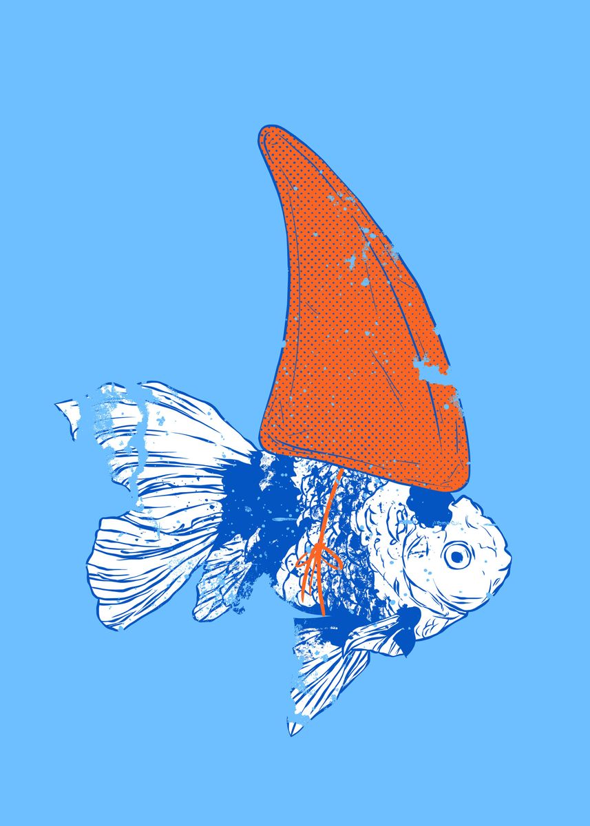 'Big fish in a small pond' Poster, picture, metal print, paint by ...