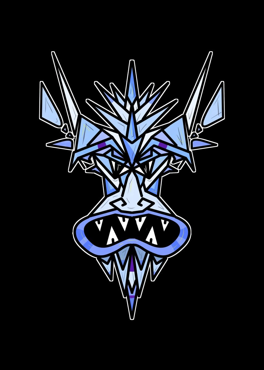 'Ice Dragon' Poster, picture, metal print, paint by Vincent J Newman ...